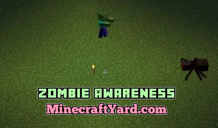 Zombie Awareness Mod (1.20.5 - 1.19.4 - 1.18.2 - 1.17.1) Minecraft