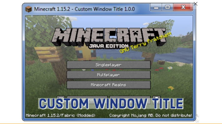 Custom Window Title Mod (1.20.5 - 1.19.4 - 1.18.2) Minecraft