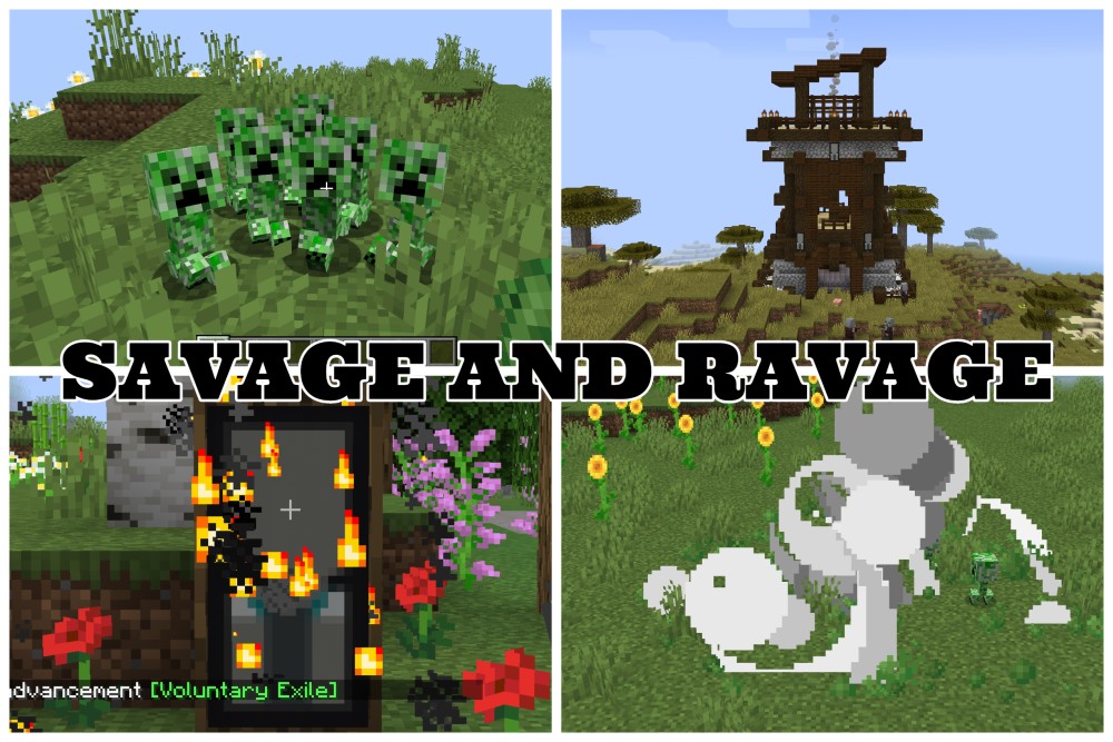 Savage and Ravage (1.20.5 - 1.19.4 - 1.18.2) Illager Improvement
