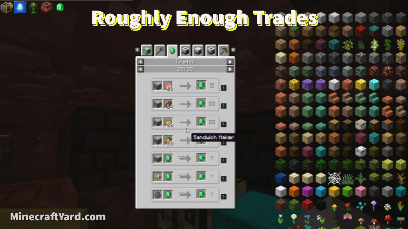 Roughly Enough Trades Mod (1.20.5 - 1.19.4) Minecraft